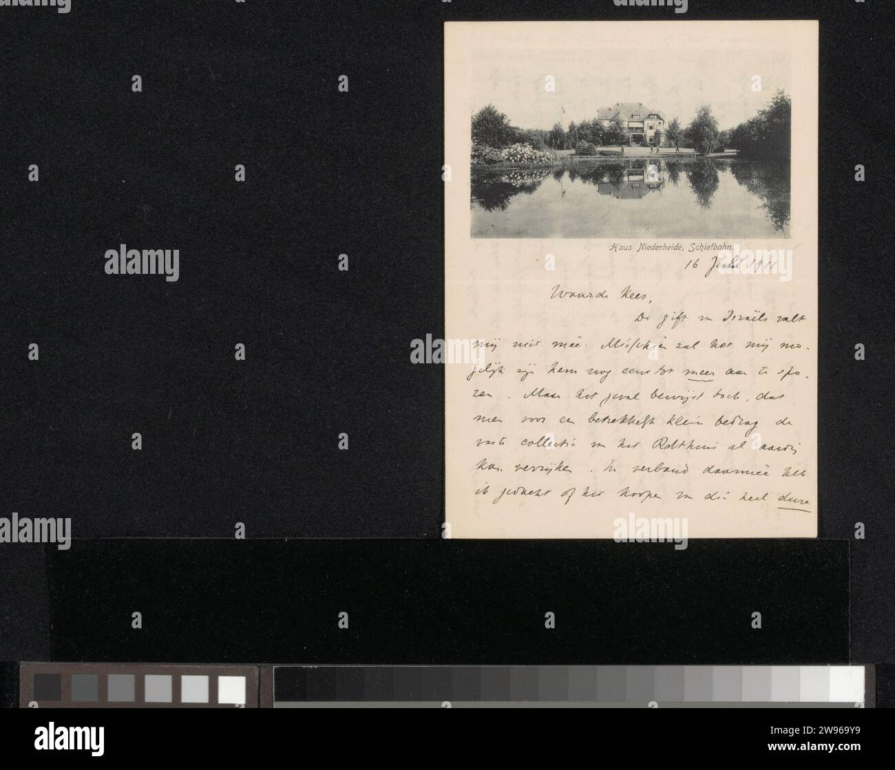 Letter to Cornelis Gerdus' t Hooft, Jan Veth, 1911 letter Slop paper ...