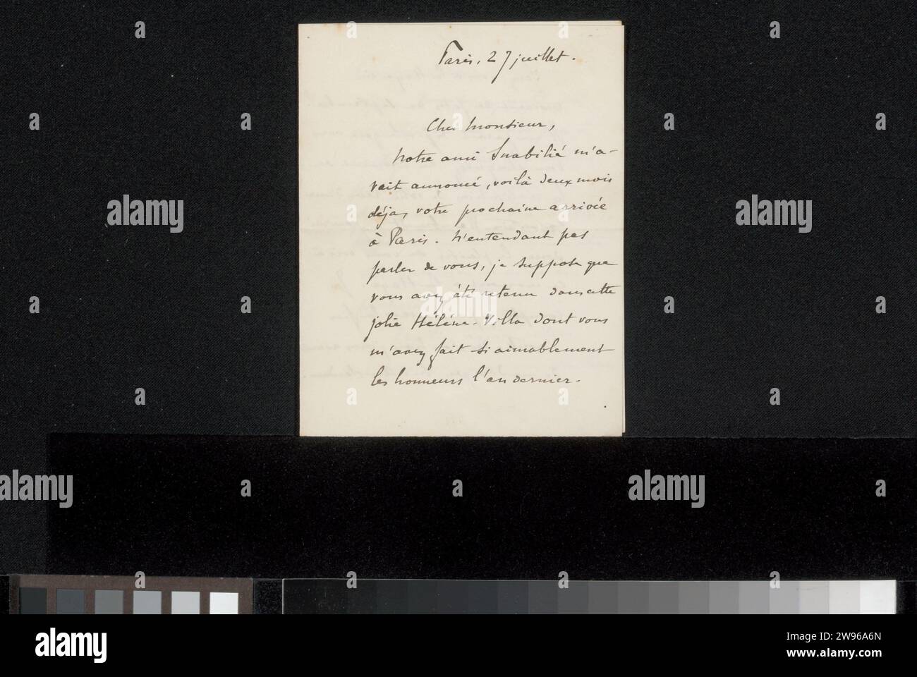 BRIEF AAN QUILPIP SPILLCKS, Francois Thiuebirtht-Sissson, 1898 letter ...