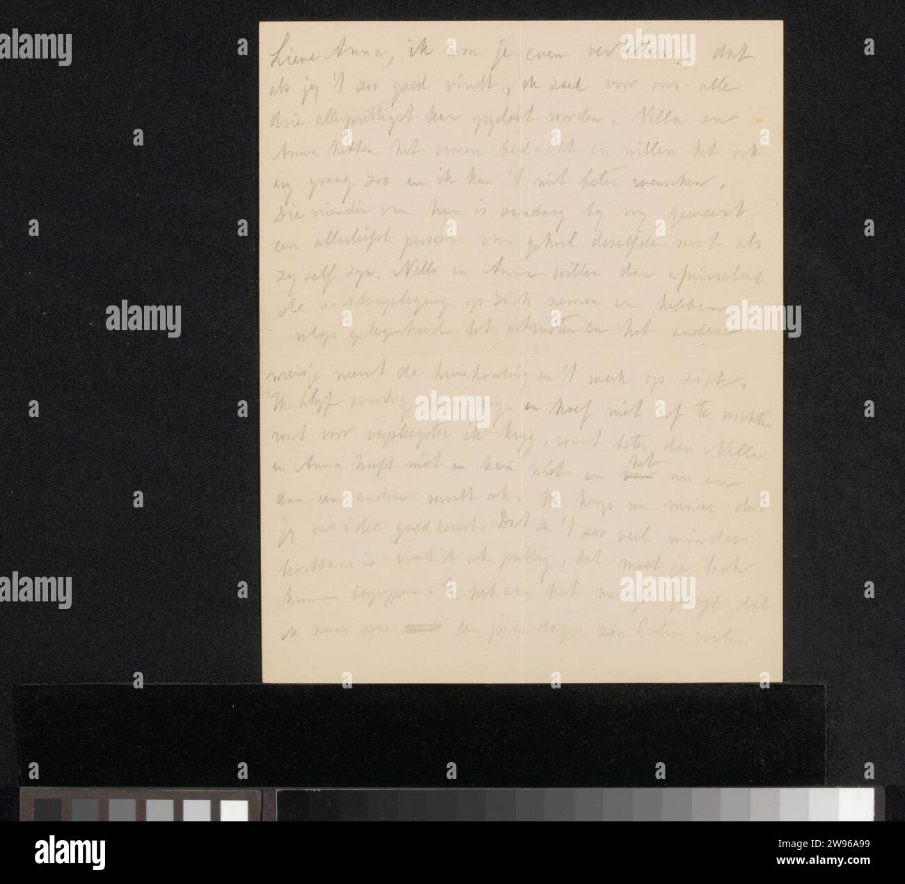 Letter to Anna Dorothea Dirks, Wally Moes, 1873 - 1918 letter paper ...
