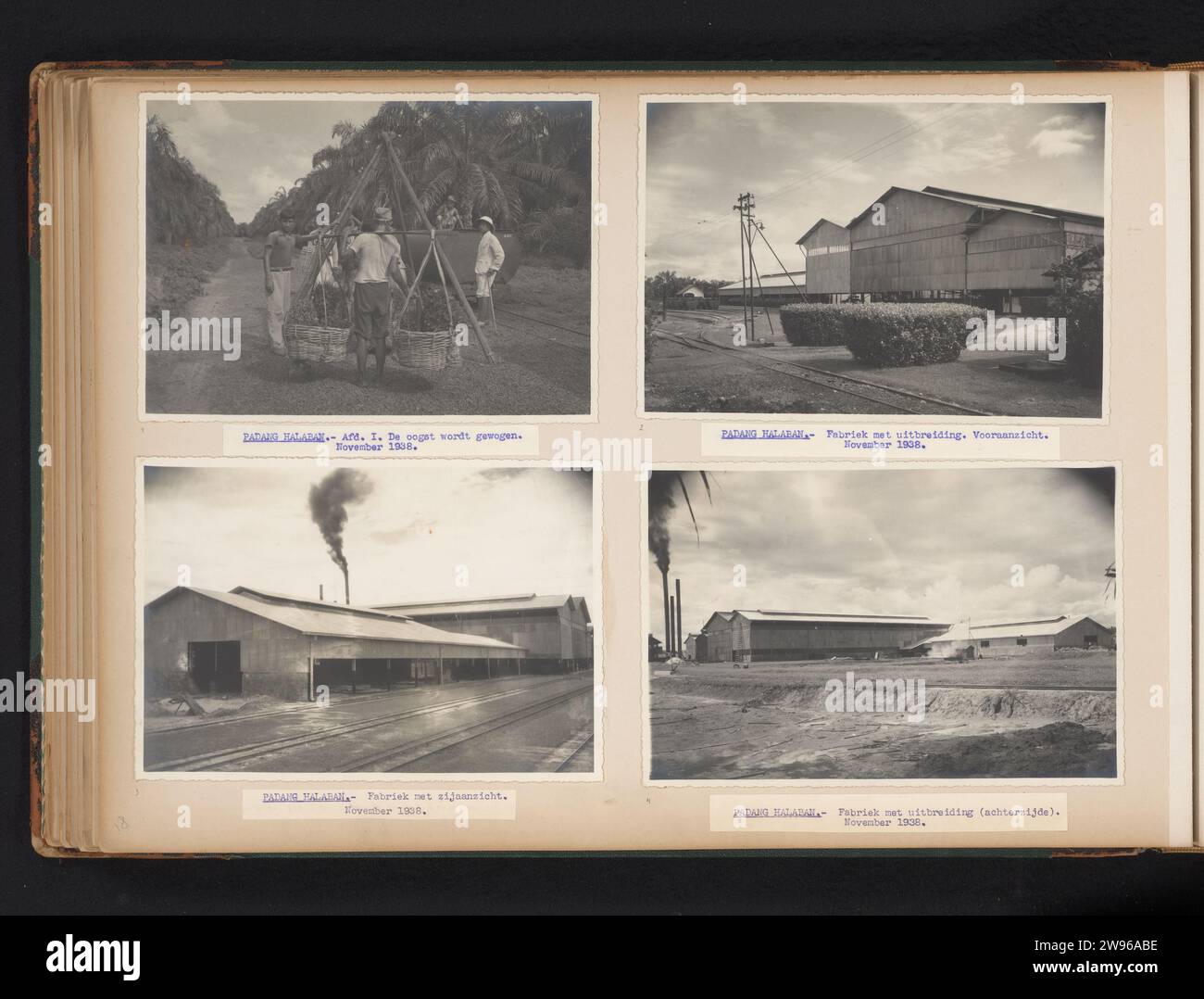 Oliefabriek Op Padang Halaban, 1938, Anonymous, 1938 photograph Leaf ...