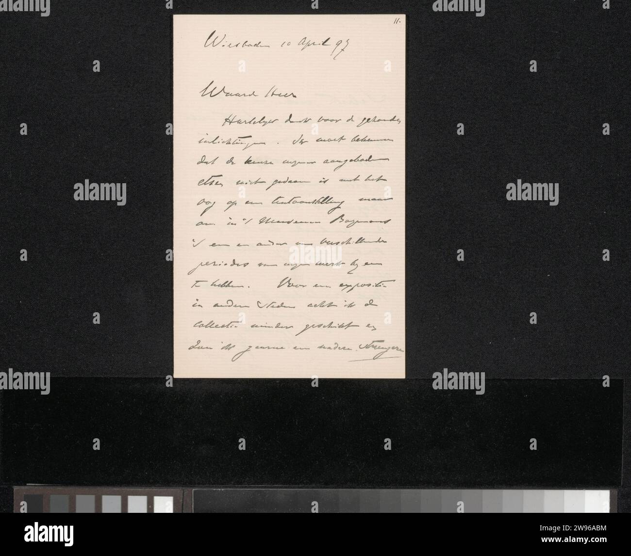 Letter to Pieter Haverkorn van Rijsewijk, Carel Nicolaas Storm van 's ...