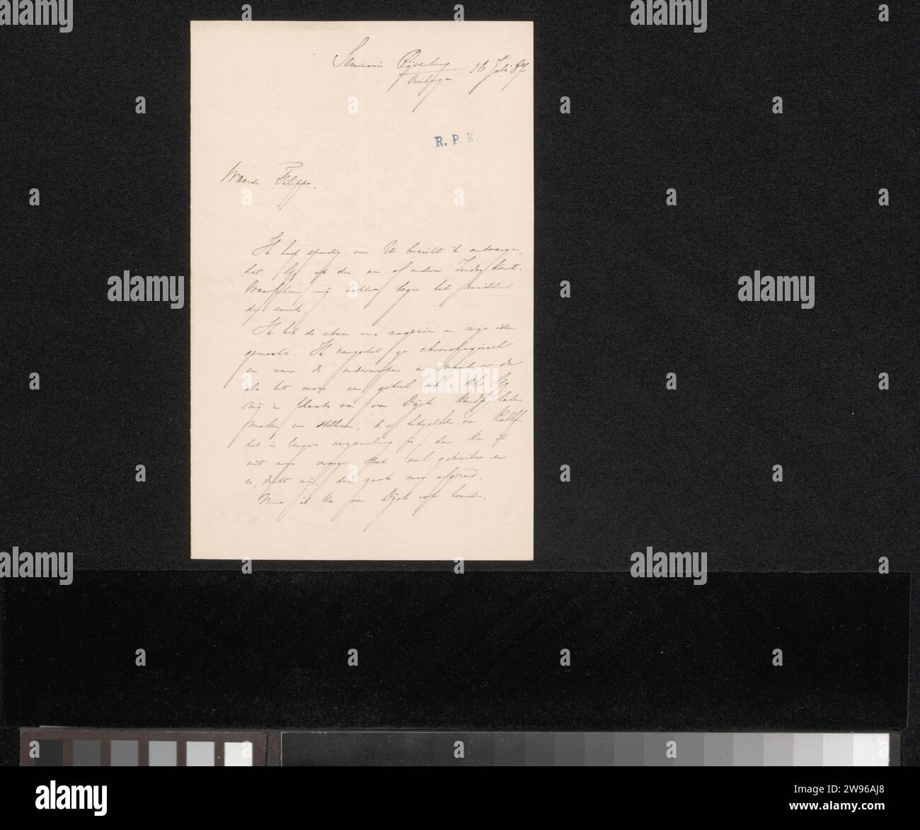 Letter to Filippo Tessaro, Herman Johannes Aloysius Maria Schaepman ...