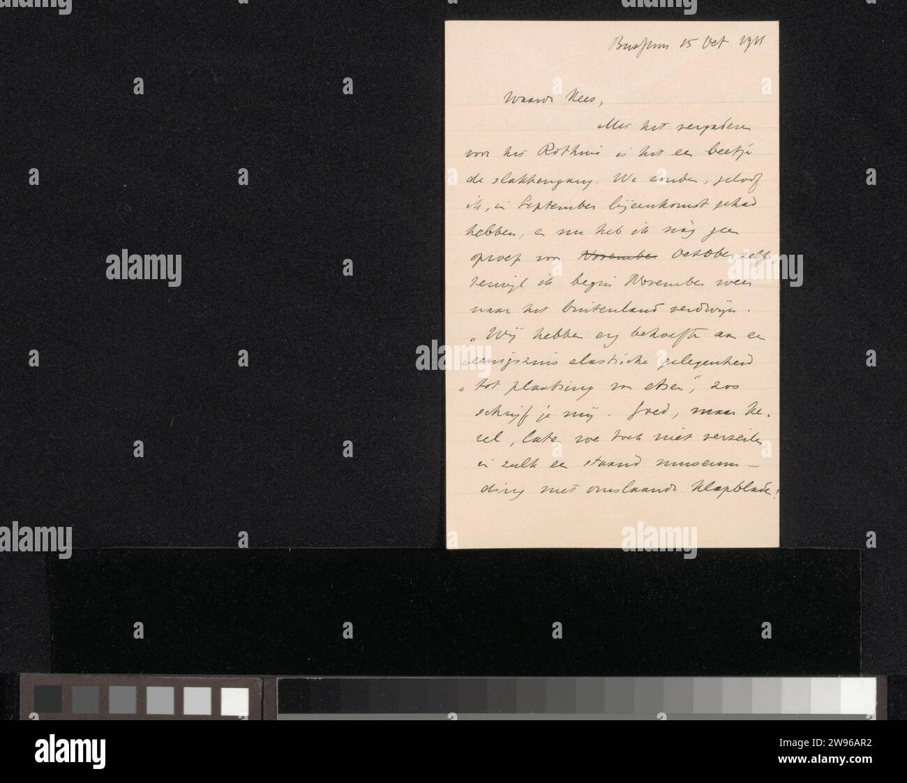 Letter to Cornelis Gerdus' t Hooft, Jan Veth, 1911 letter Bussum ink ...