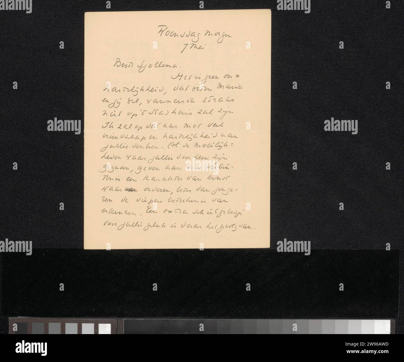 Letter to Joop Sjollema, Richard Nicolaüs Roland Holst, 1910 - 1938 ...