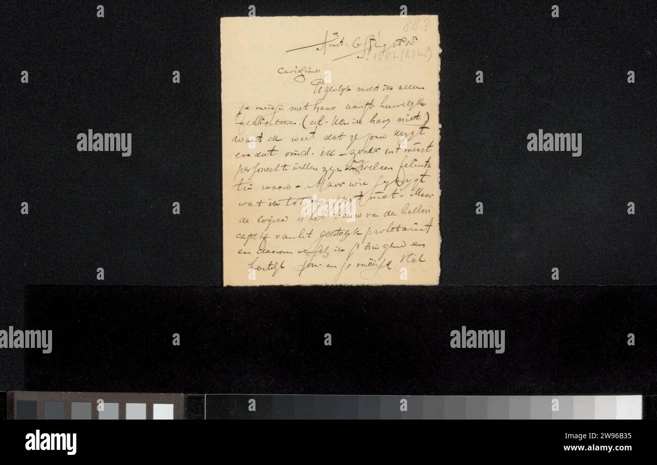 Letter to Jan Veth, Alphons Diepenbrock, 1888 letter Amsterdam paper ...