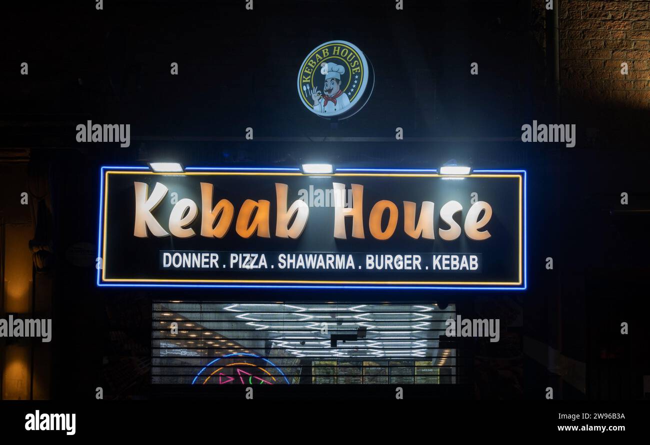 Kebab House, a fast food bistro in Liverpool City Centre Stock Photo ...