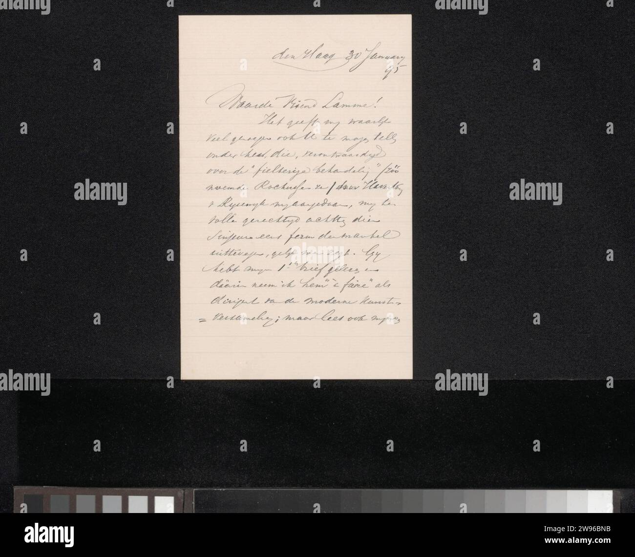 Letter to Ary Johannes Lamme, David Bles, 1895 letter The Hague ink writing (processes) / pen ...
