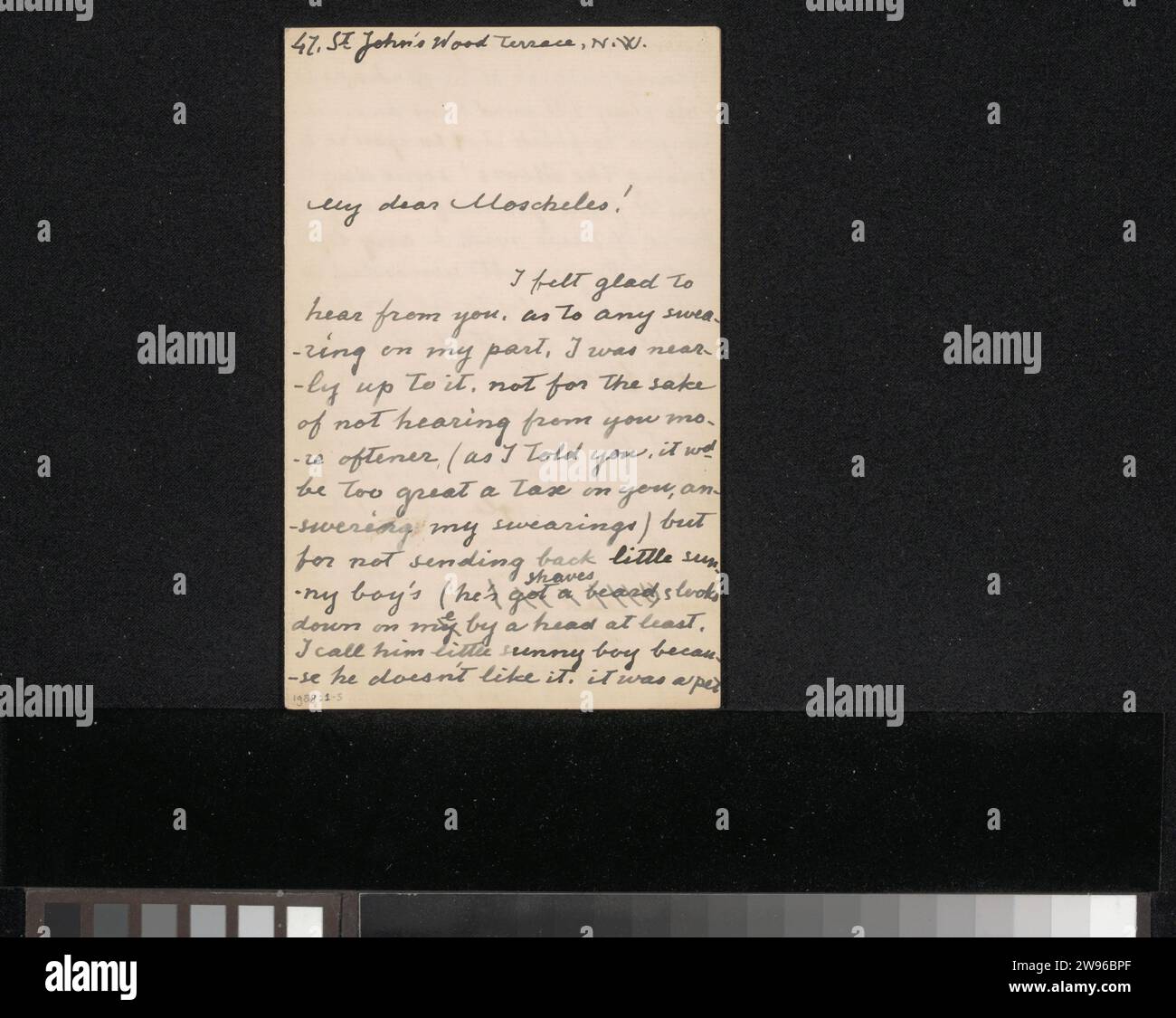 Brief Aan Felix Stone Moscheles, Matthijs Maris, 1888 - letter London ...