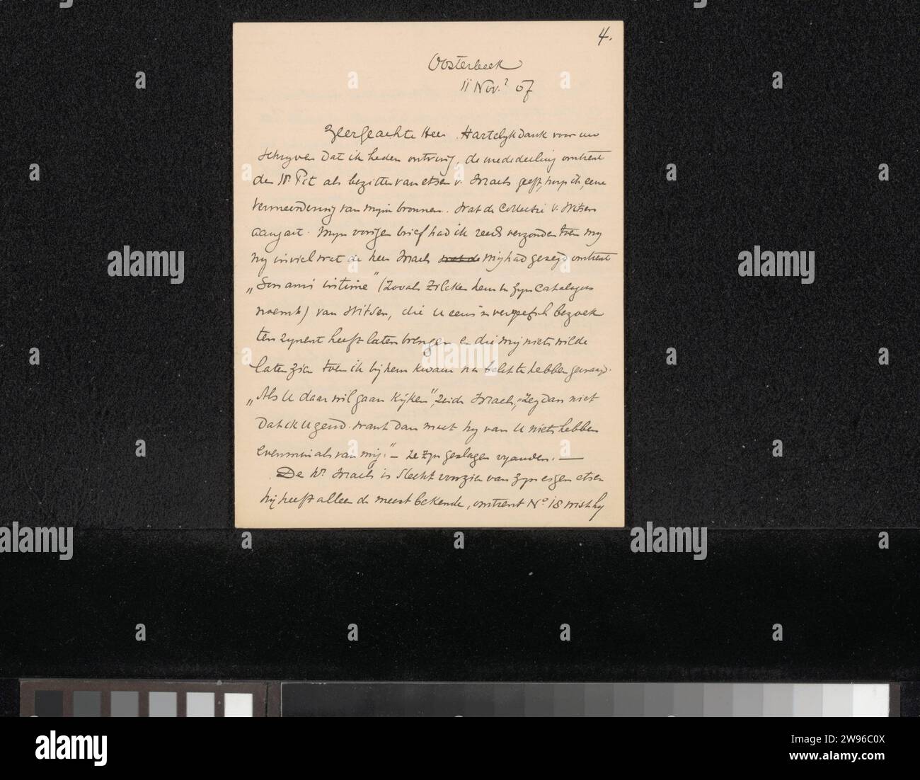 Letter to Pieter Haverkorn van Rijsewijk, H.J. Hubert, 1907 letter ...
