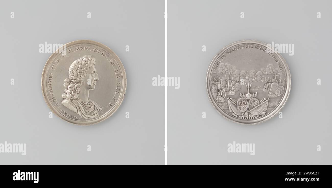 Sea battle at Cape La Hogue, the French defeated by the fleet of ...