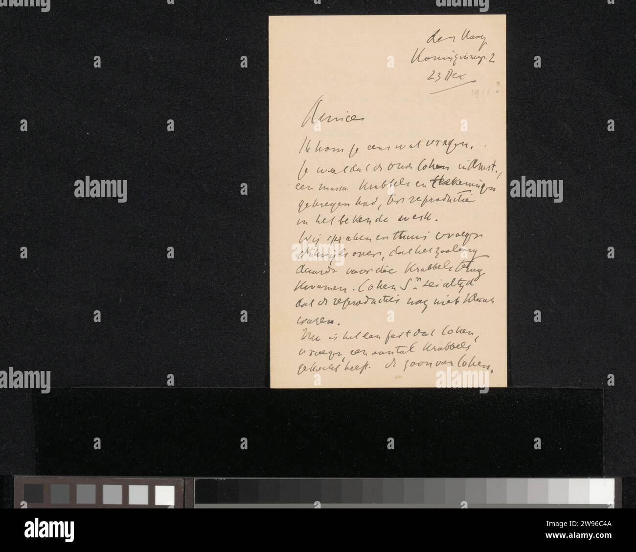 Letter to Jan Veth, Isaac Israels, 1875 - 1925 letter Dated December 23 ...