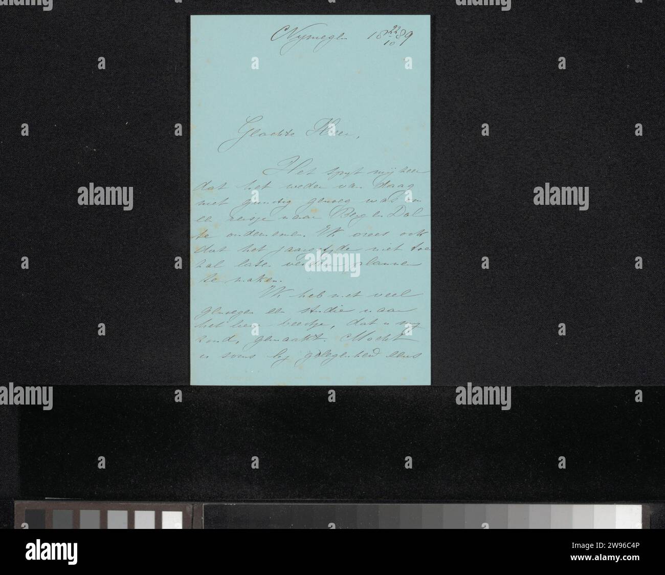 Letter to Ary Johannes Lamme, Cornelia Schouten, 1889 letter Nijmegen ...