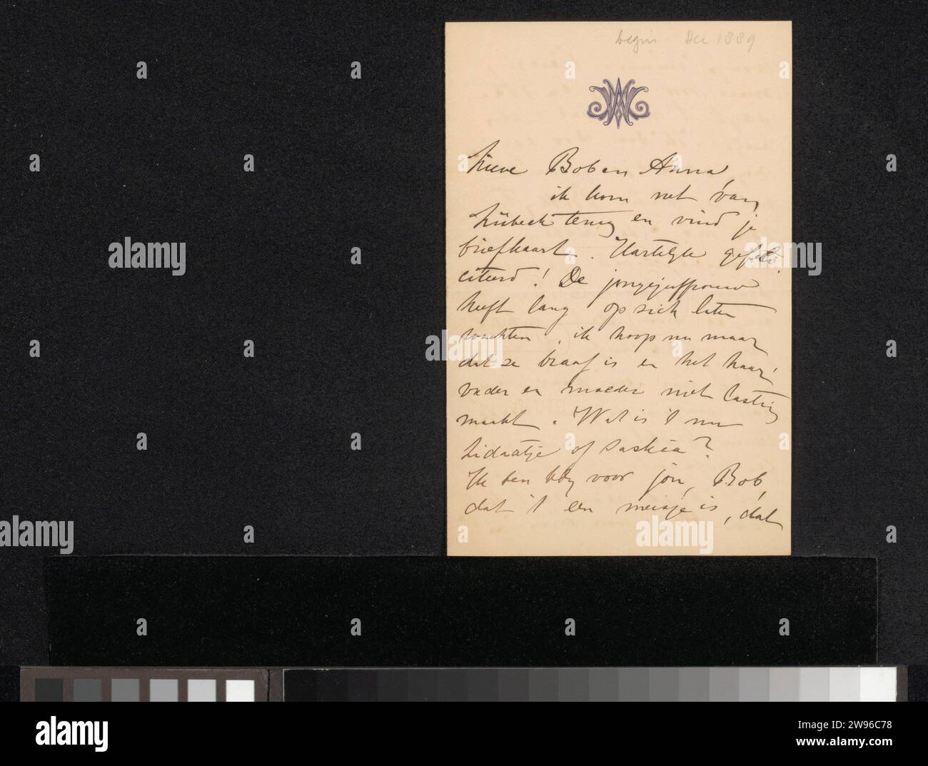 Letter to Jan Veth and Anna Dorothea Dirks, Wally Moes, c. 1888 - 1918 ...