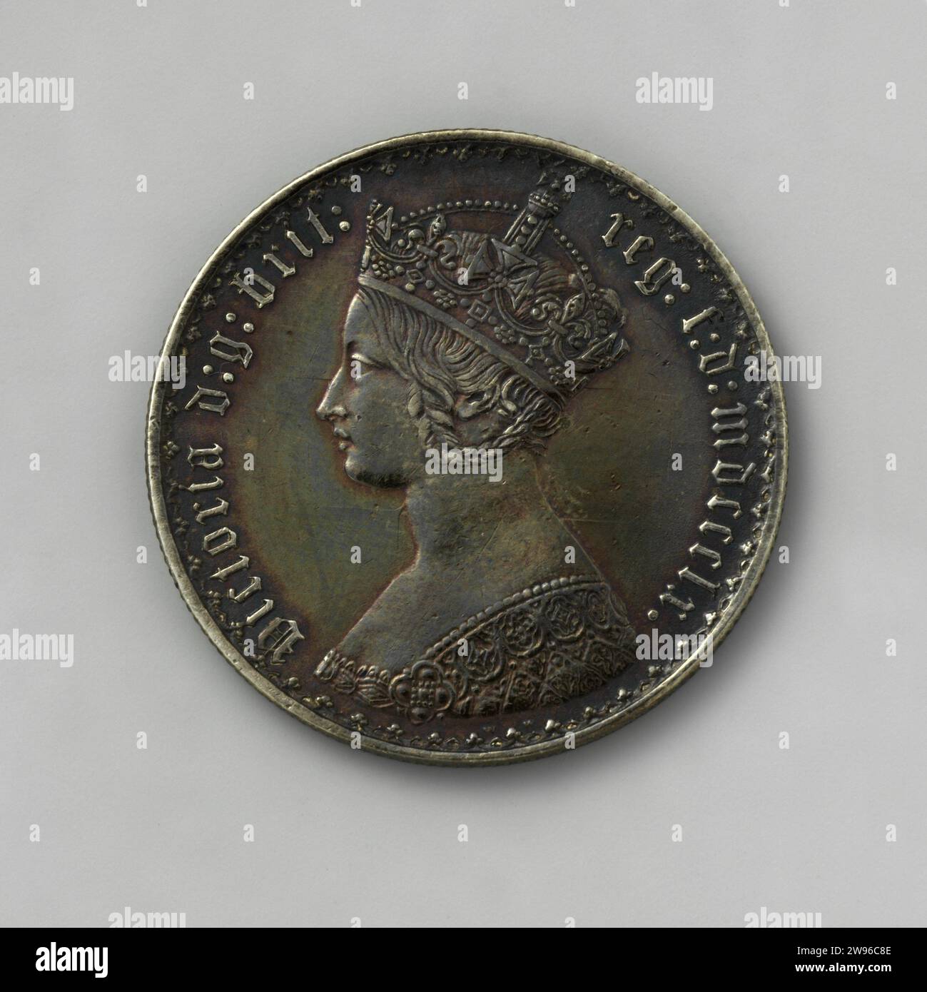 Florin from England of Victoria, 1860, Anonymous, 1860 coin Silver coin ...