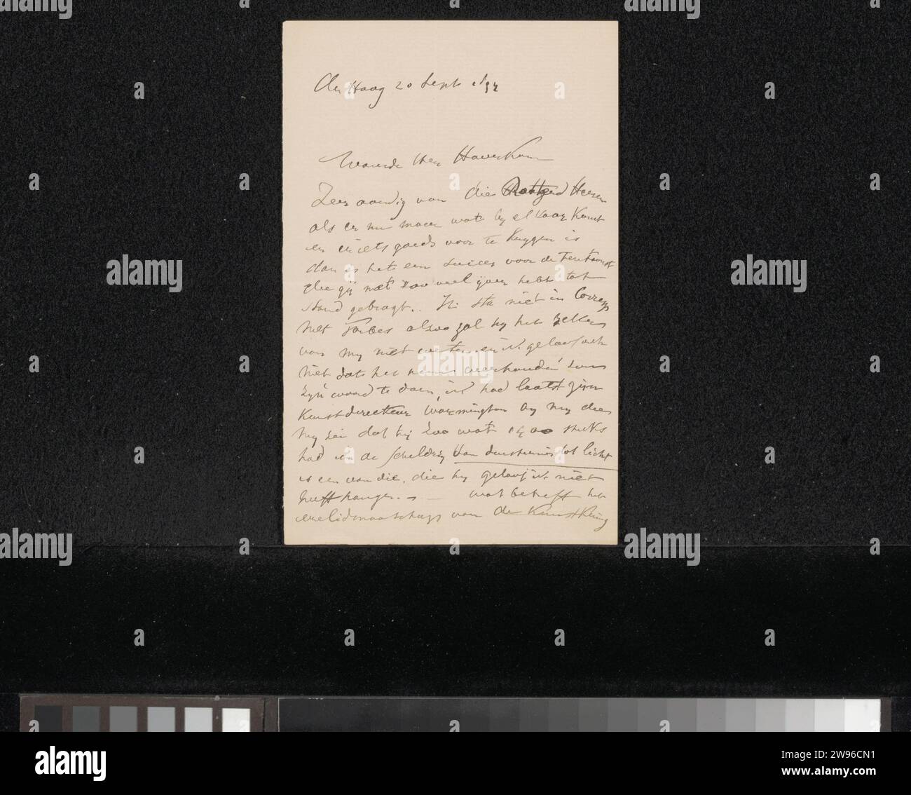 Letter to Pieter Haverkorn van Rijsewijk, Jozef Israëls, 1894 letter ...