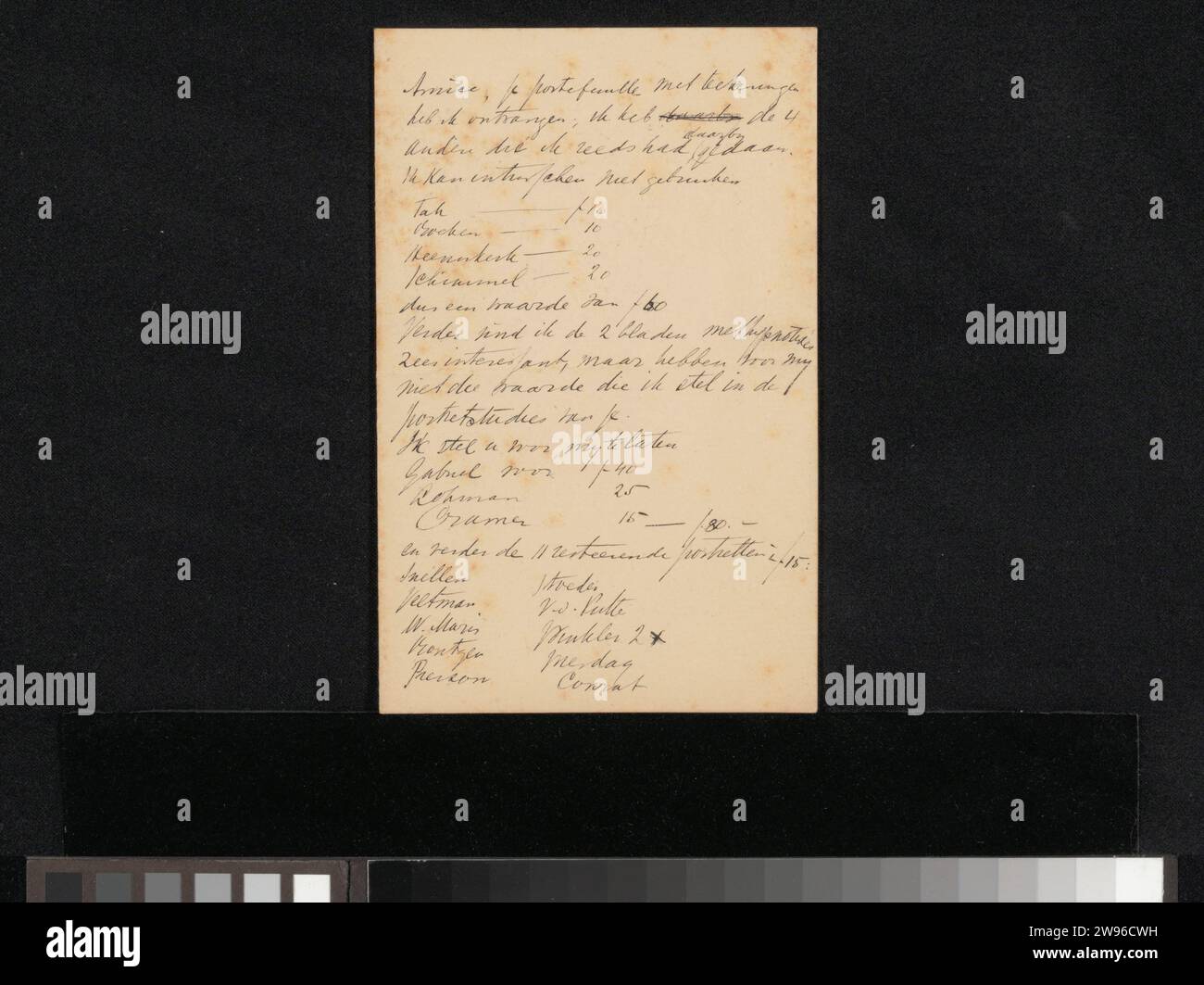 Letter to Jan Veth, Henri Gilius Samson, 1895 letter Nieuwer-Amstel ...