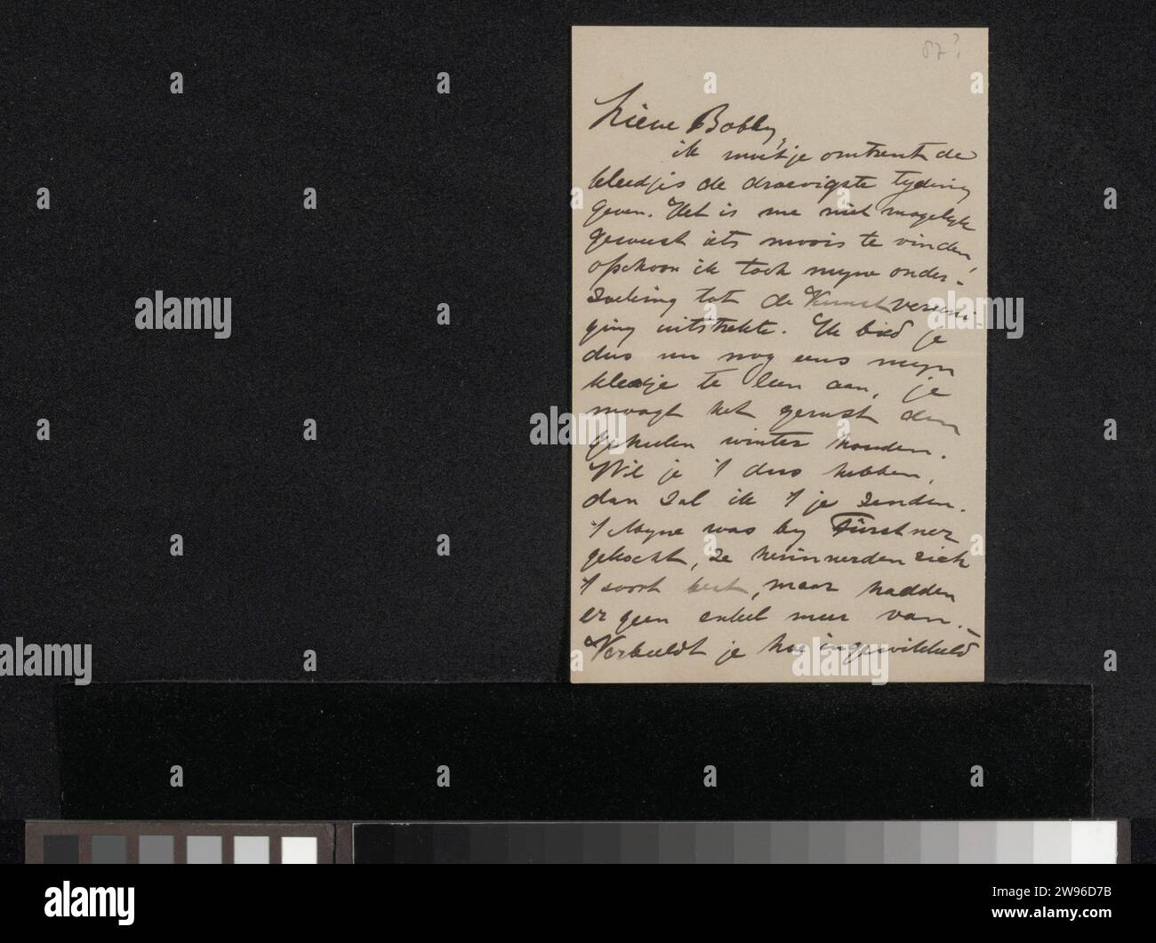 Letter to Jan Veth, Wally Moes, 1874 - 1918 letter Dated December 23 ...