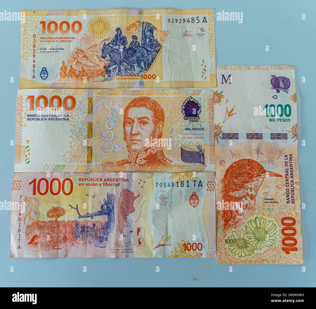 Close up view of the Argentina Peso bills, Argentina Currency ...