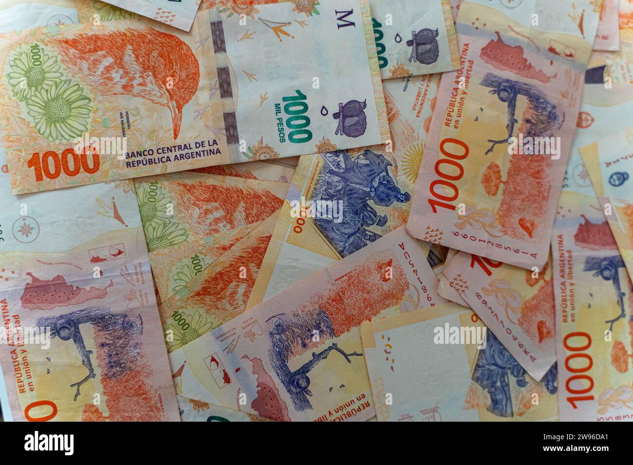 Close up view of the Argentina Peso bills, Argentina Currency ...