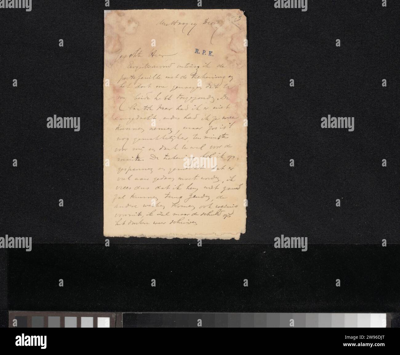 Letter to Frans Buffa and Zonen, Willem Bastiaan Tholen, 1889 letter ...