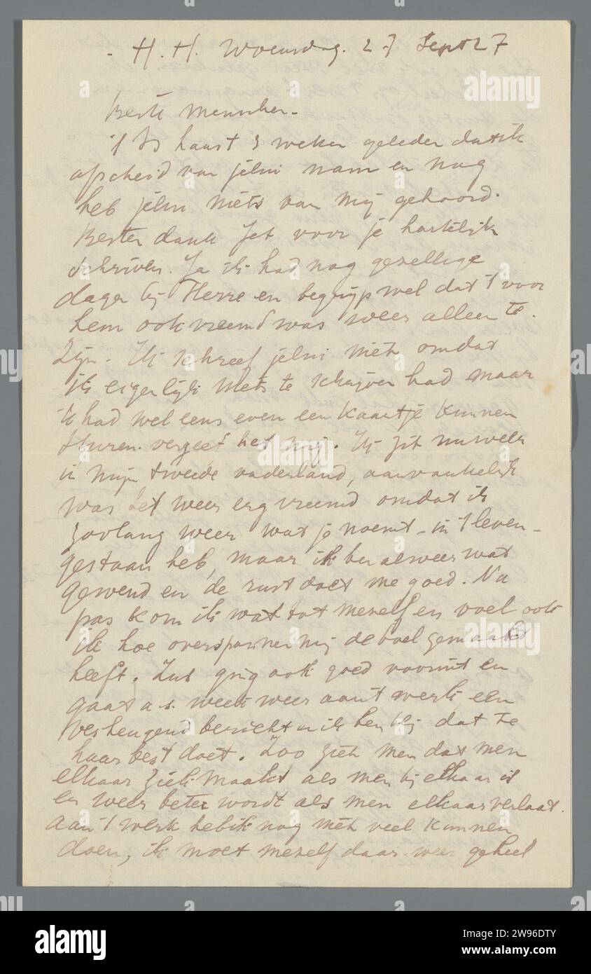Letter to Jan Ponstijn and Henriëtte Johanna Petronella van Hilten, Leo ...