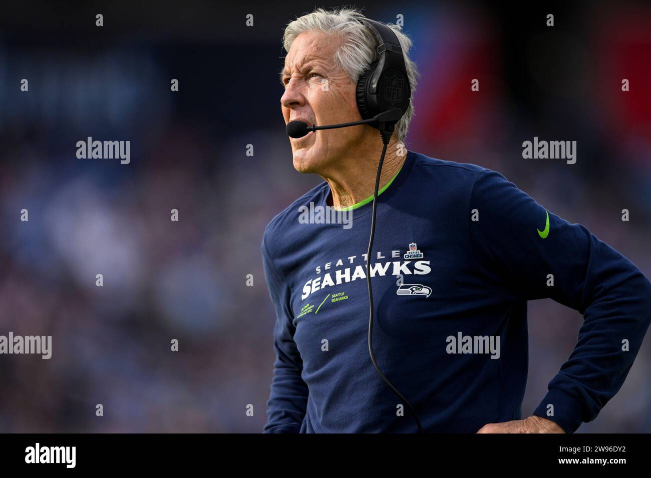 December 24, 2023: Seattle Seahawks head coach Pete Carroll shouts out ...