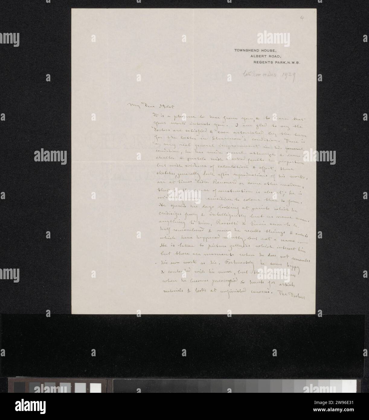 Letter to Richard Roland Holst, Charles Ricketts, 1876 - 1931 letter ...