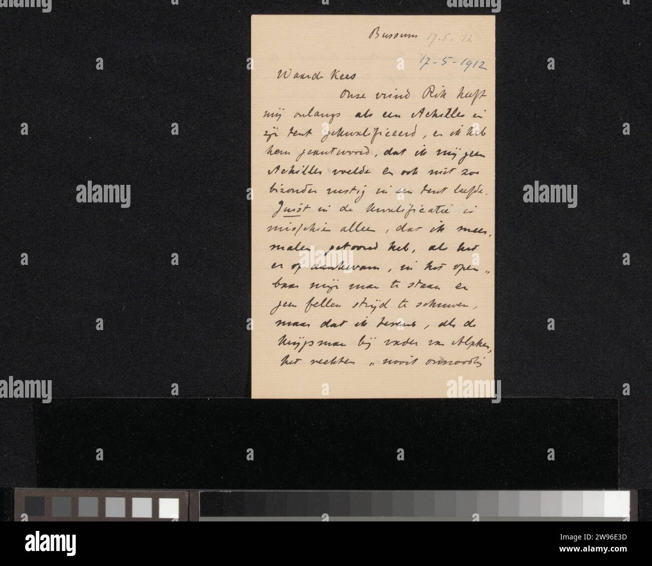 Letter to Cornelis Gerardus' t Hooft, Jan Veth, 1876 - 1925 letter ...