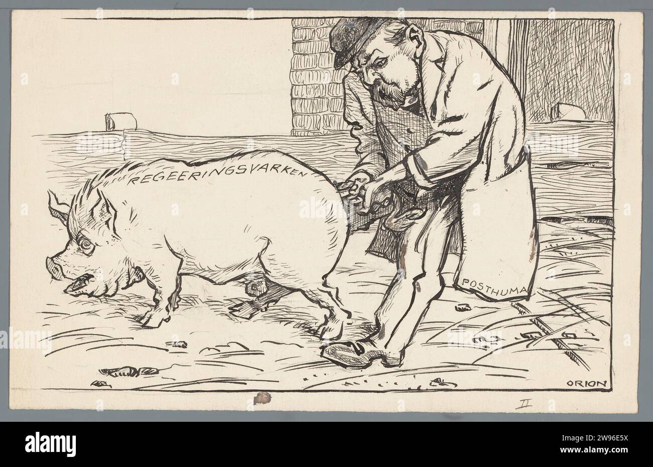 Pig pen, cartoon hi-res stock photography and images - Alamy