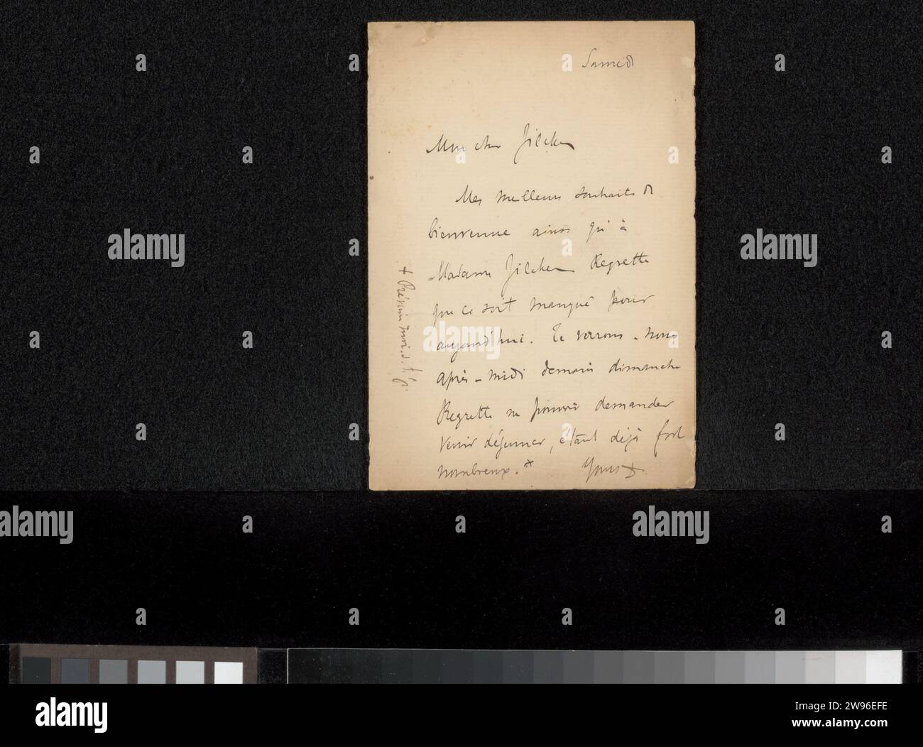 Letter to Philip Zilcken, 1867 - 1930 letter paper. ink writing ...