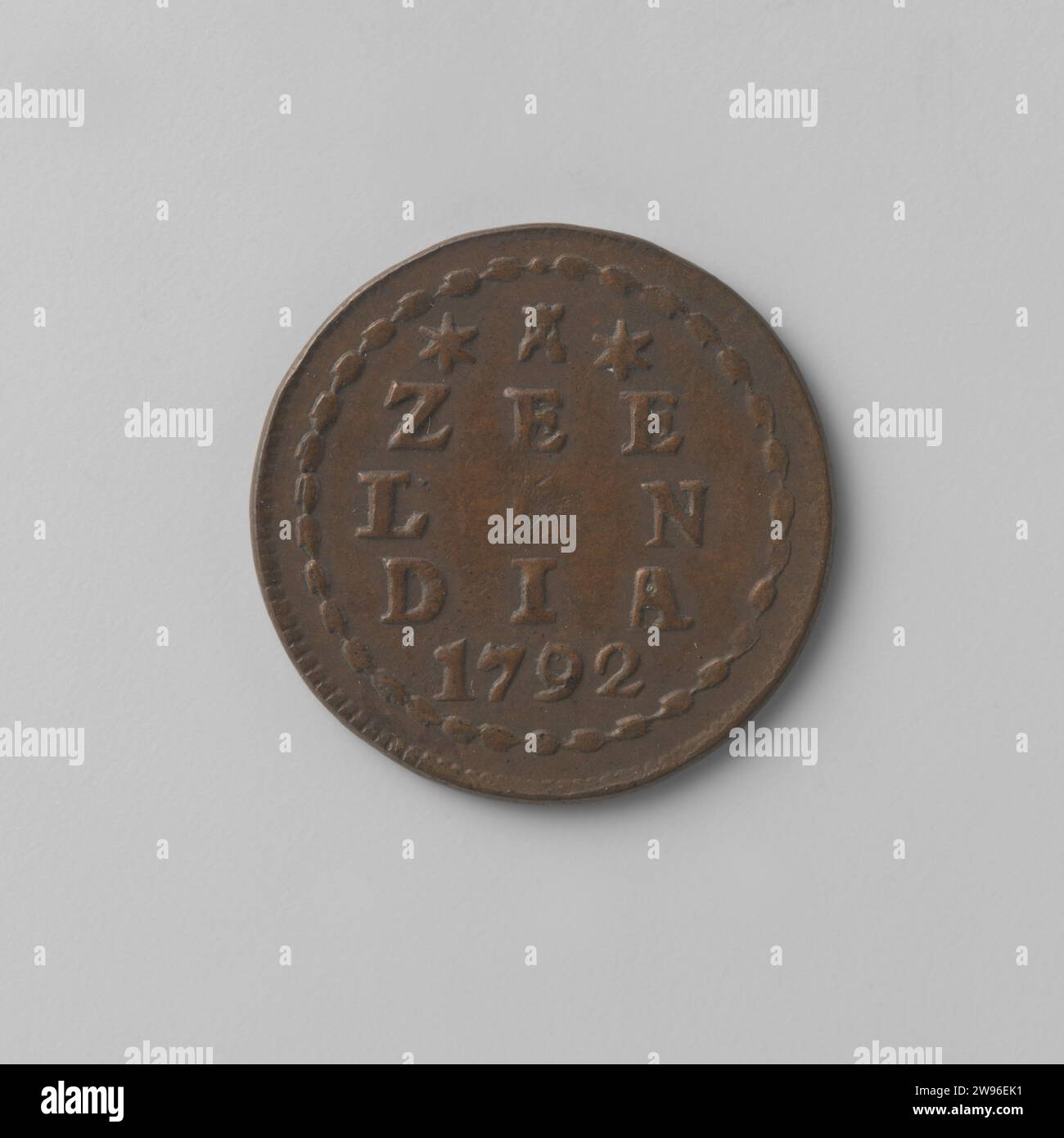Zeeuwse Dang, 1792, Province of Zeeland, 1792 coin Copper mint. Front ...