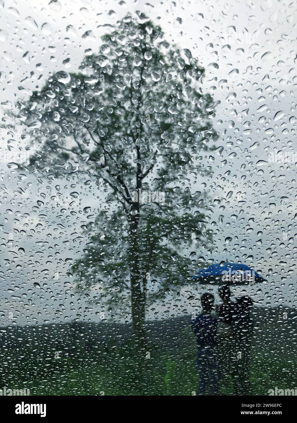 Rain raindrops from car Stock Photo - Alamy