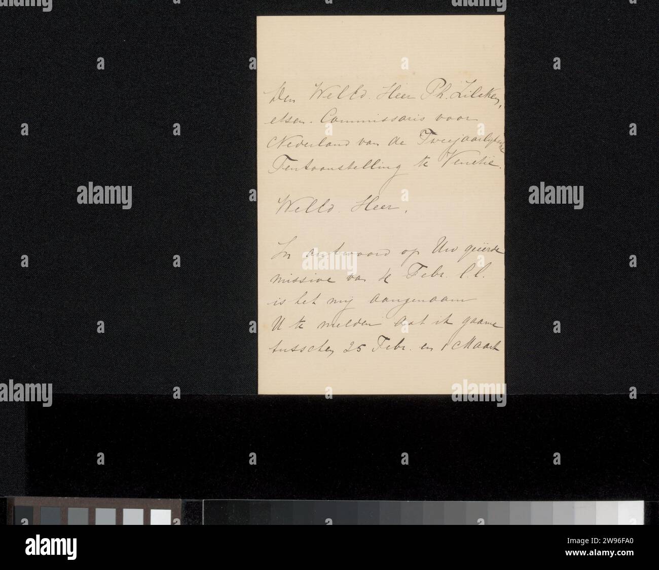Letter to Philip Zilcken, Henriëtte de Vries, 1895 letter Amsterdam ...