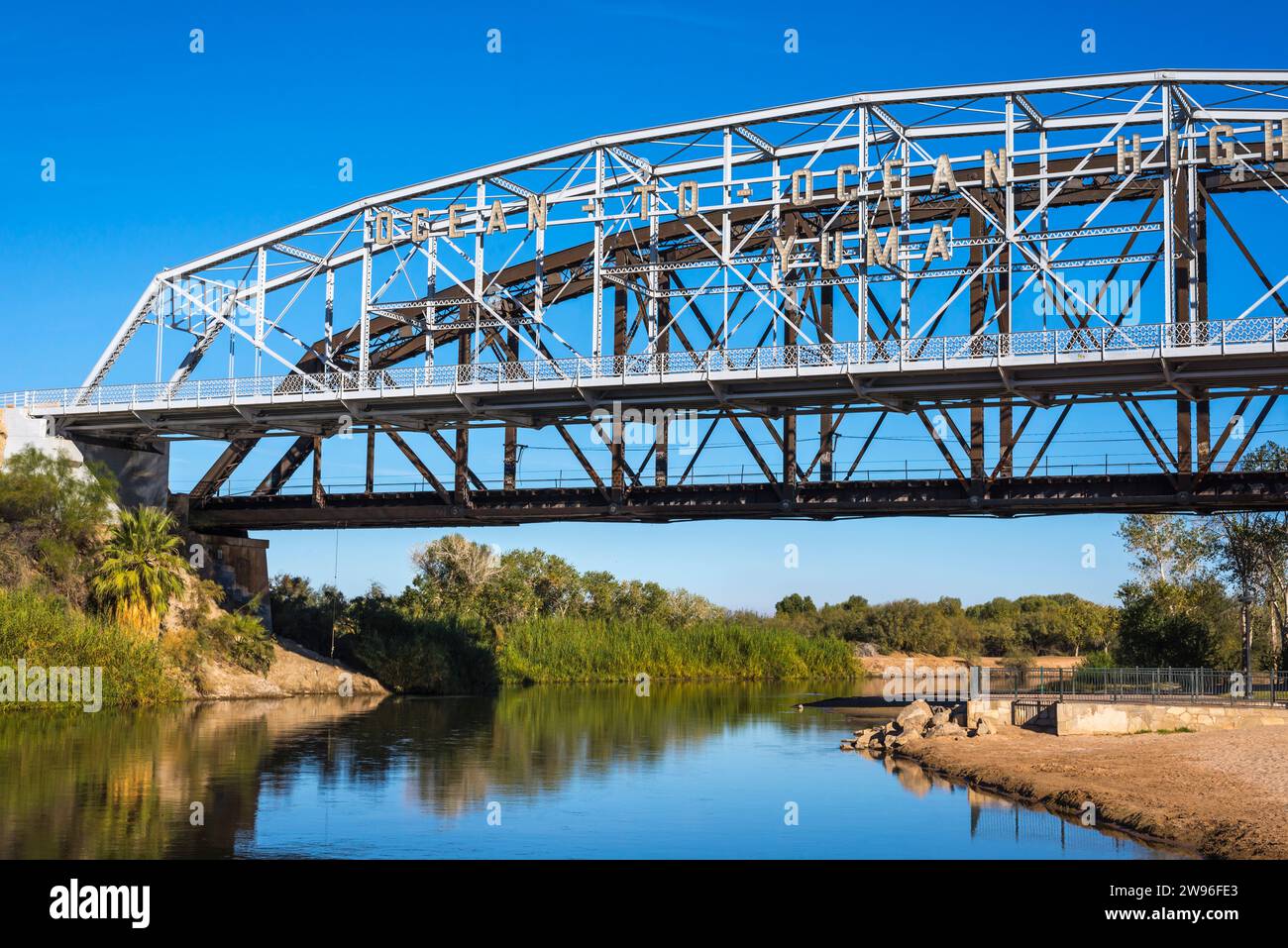 Ocean to Ocean Highway Bridge. Yuma county, Arizona, USA Stock Photo ...