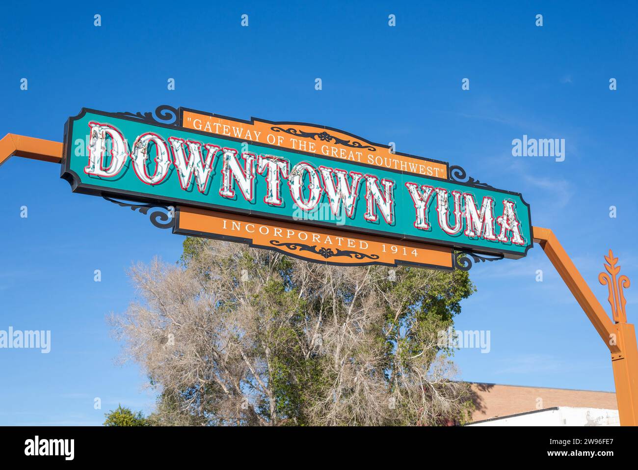 Downtown Yuma sign. Yuma, Arizona, USA Stock Photo - Alamy