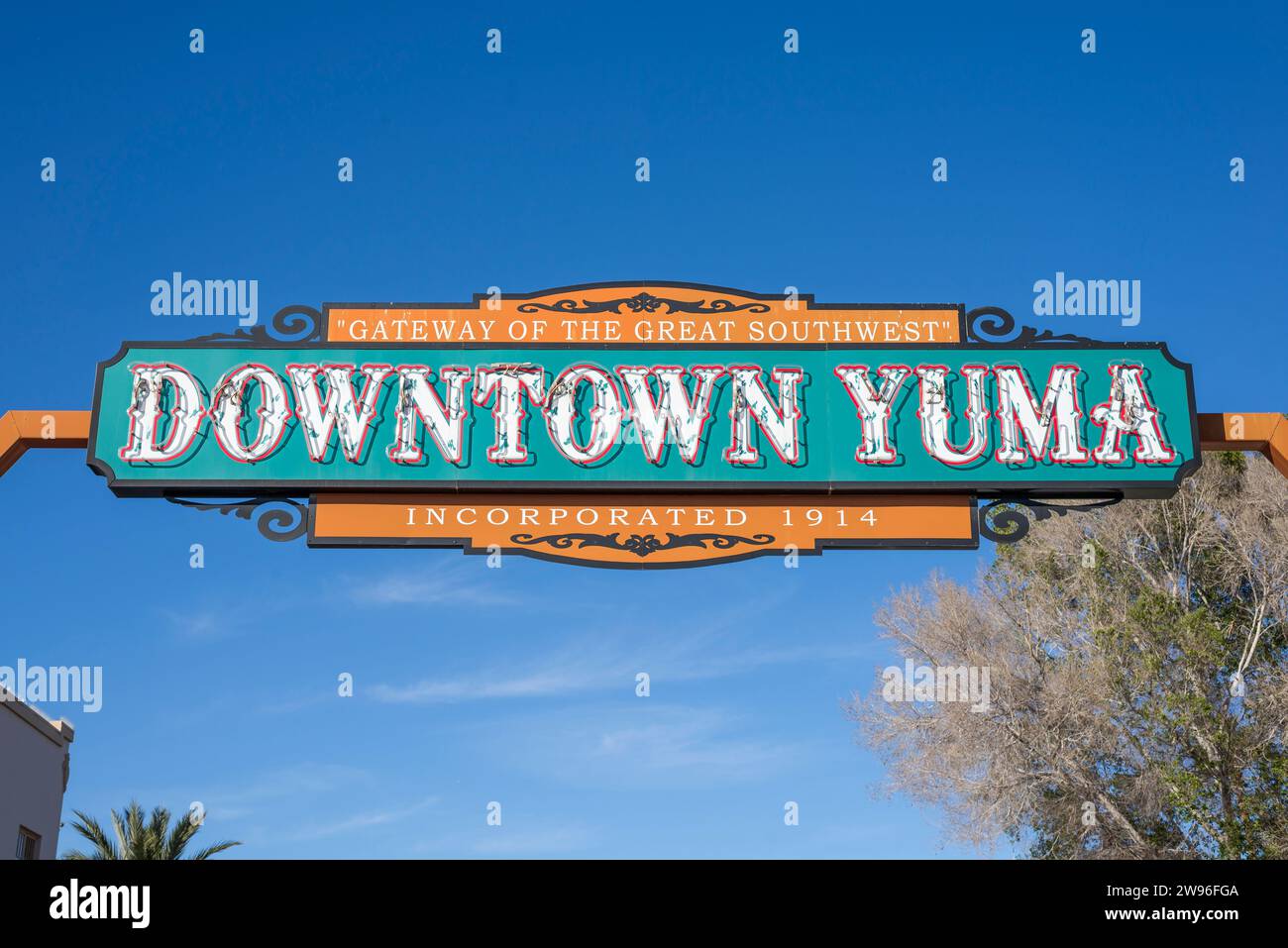 Downtown Yuma sign. Yuma, Arizona, USA Stock Photo - Alamy