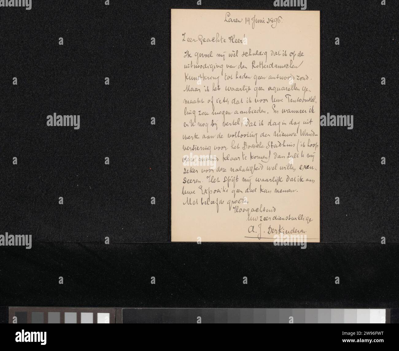 Letter to Pieter Haverkorn van Rijsewijk, Antoon Derkinderen, 1896 ...