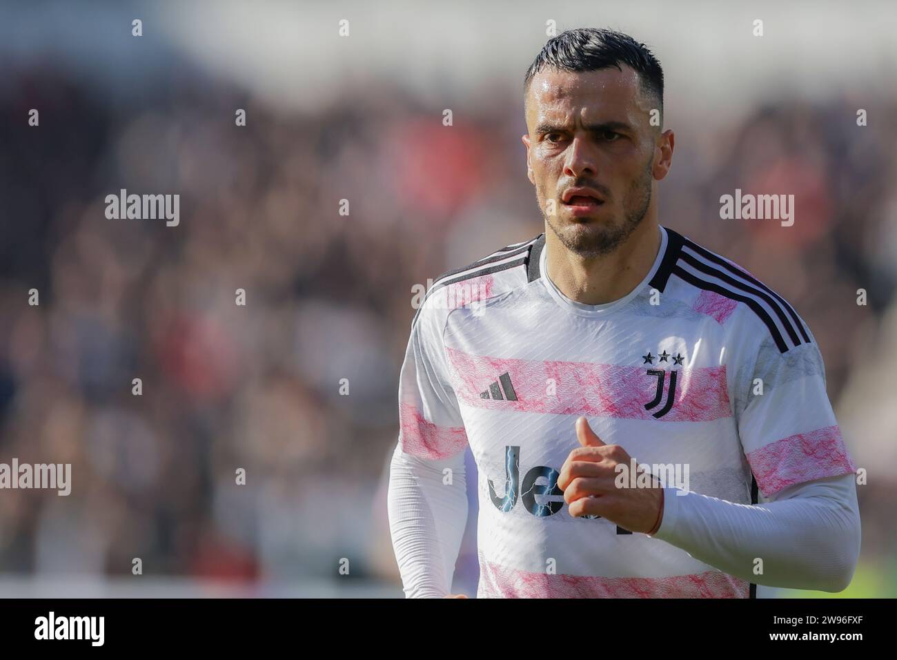 Juventus' Serbian midfielder Filip Kostic looks during the Serie A ...