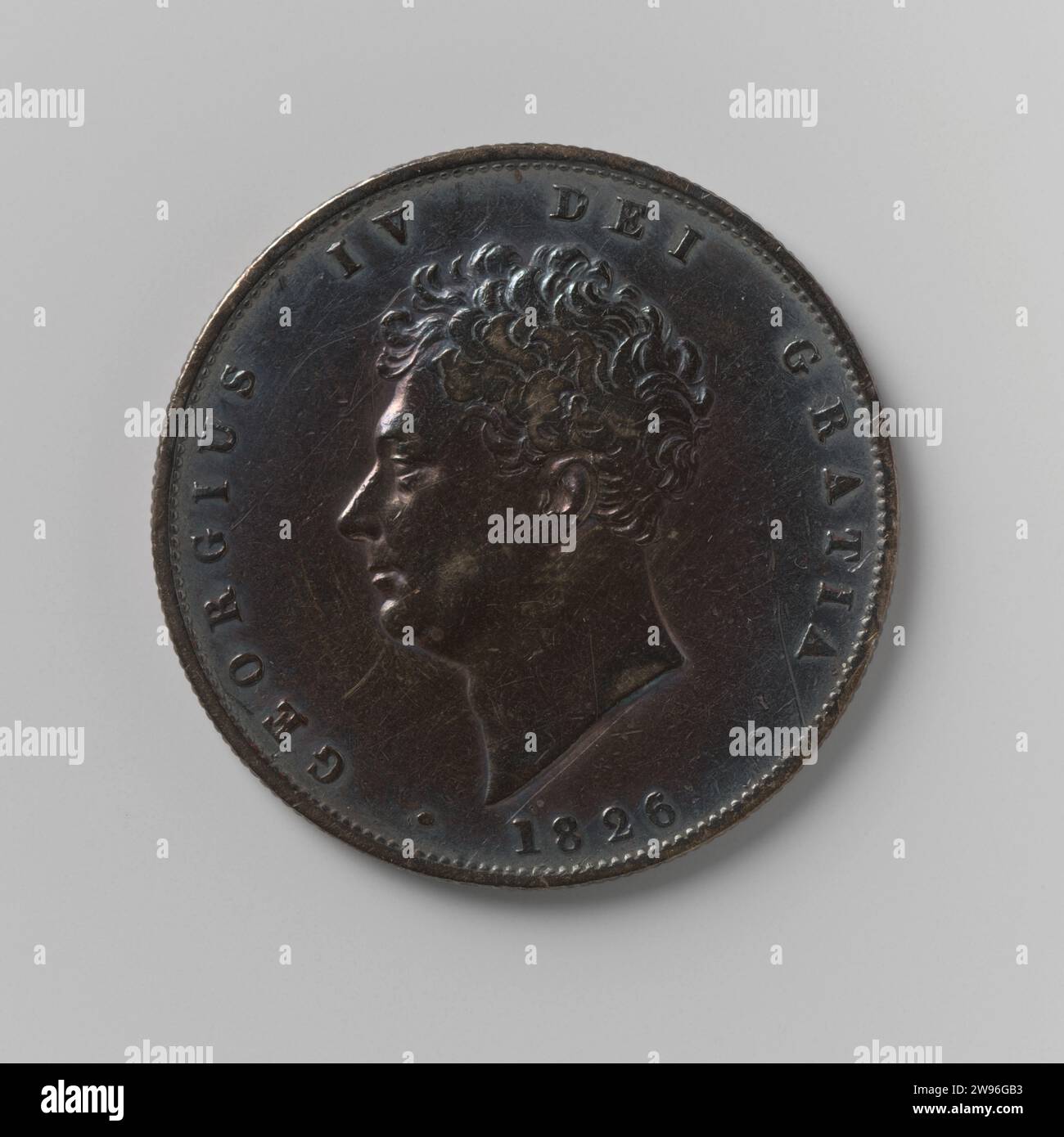 ½ crown from England of George IV, 1826 ,, 1826 coin Silver coin. Front ...