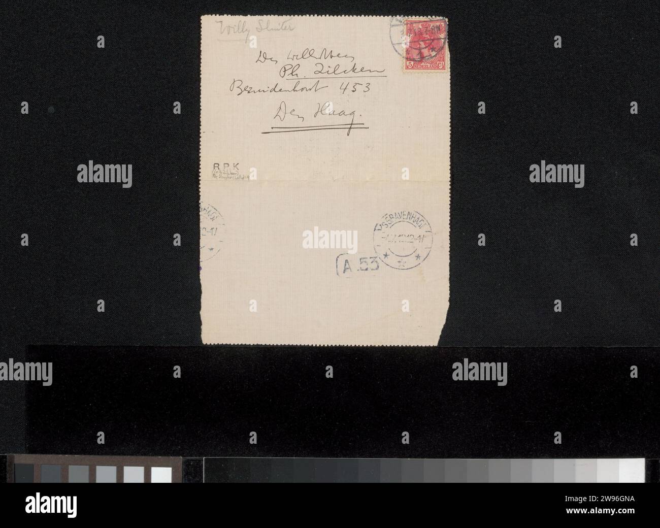 Letter to Philip Zilcken, Willy Sluiter, 1913 letter Letter contains ...