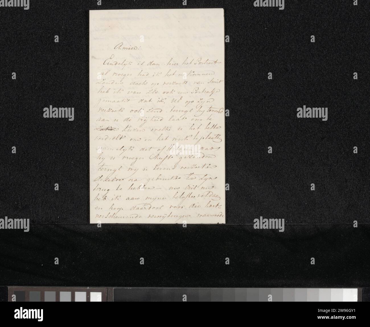 Letter to Anonymous, Jan Hendrik van de Laar, 1817 - 1874 letter paper ...