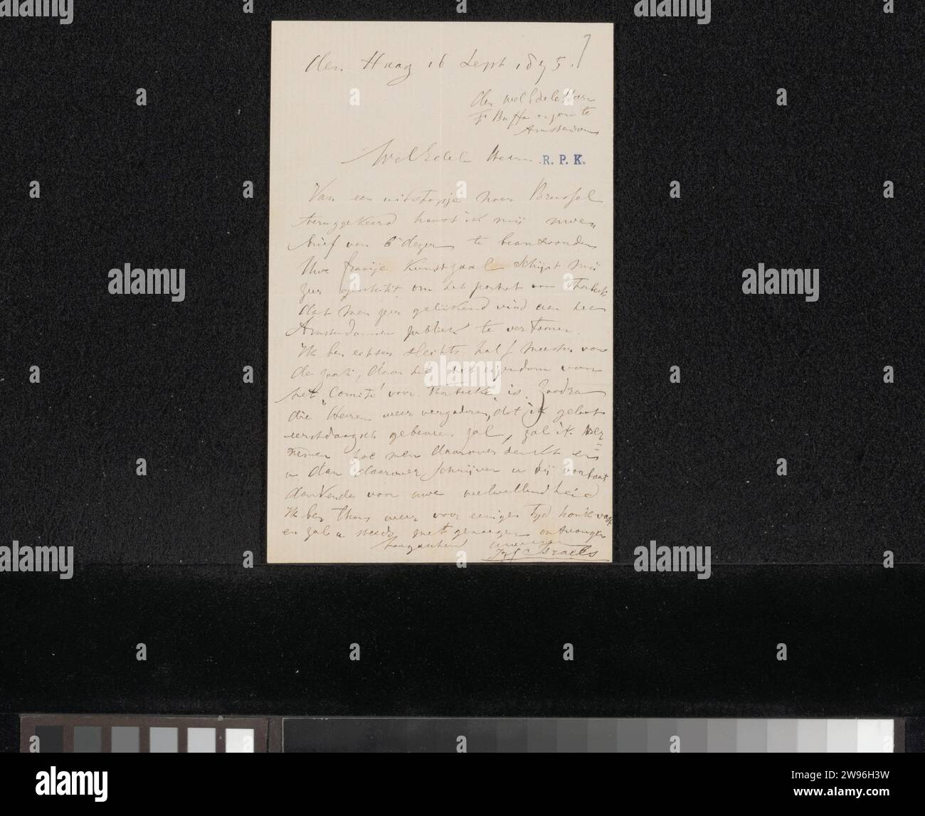 Letter to Frans Buffa and Sons, Joseph Israëls, 1875 letter The Hague ...