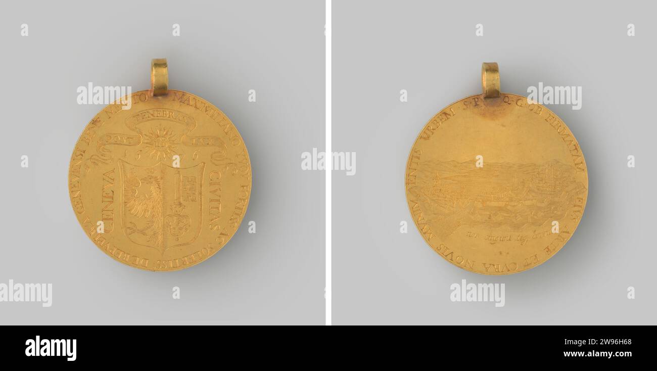 Honorary Medal of the City of Geneva for the Dutch Fortress Builder Maximilian d’Yvoy, anonymous ...