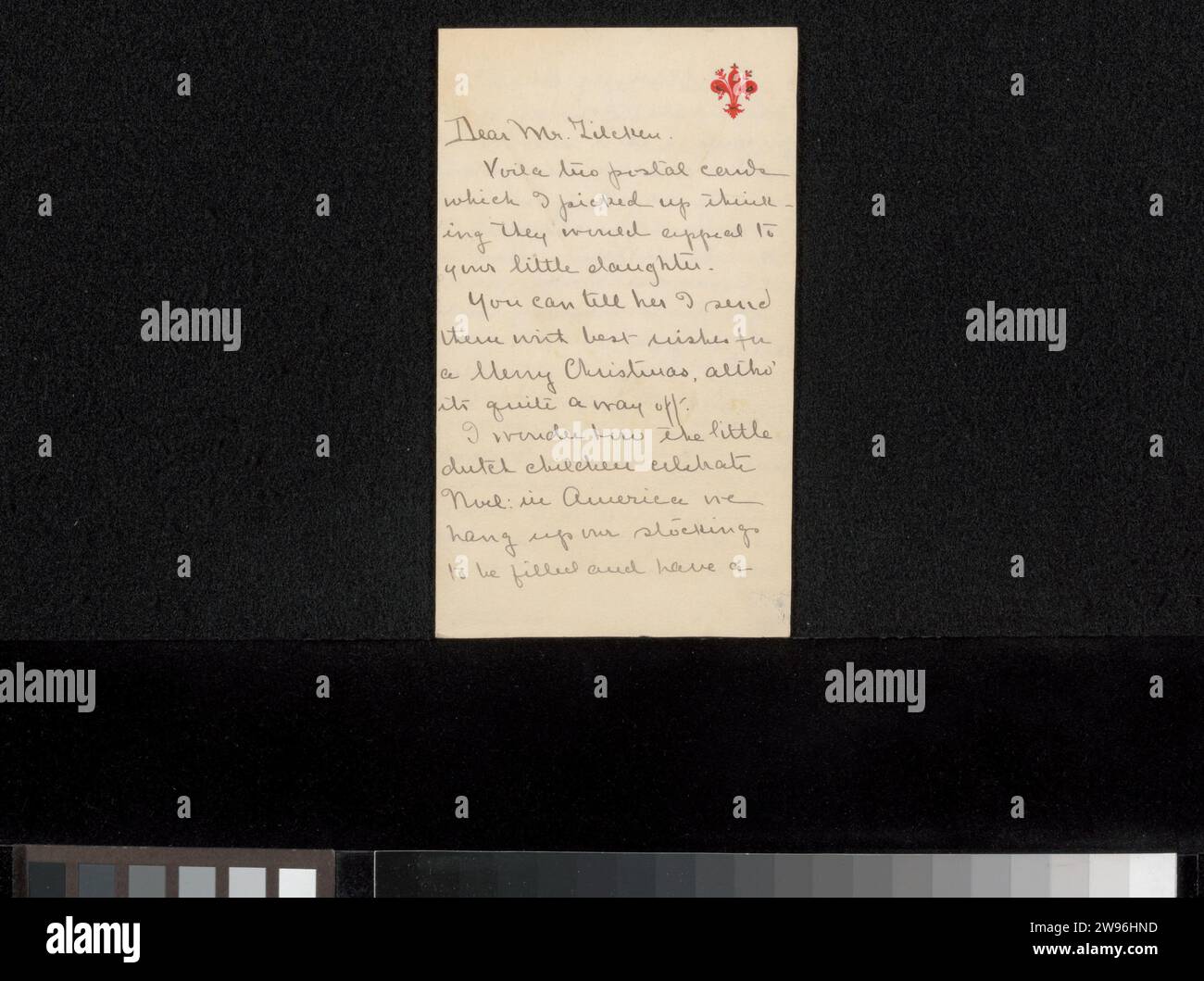 Letter to Philip Zilcken, 1891 letter Florence paper. ink writing ...