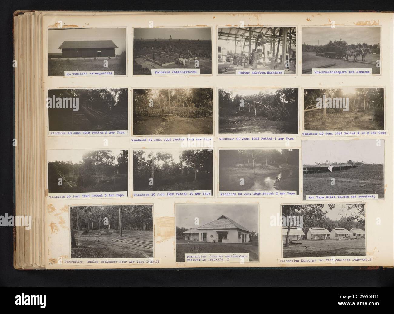 Commercial buildings and storm damage, Anonymous, 1928 photograph Leaf ...