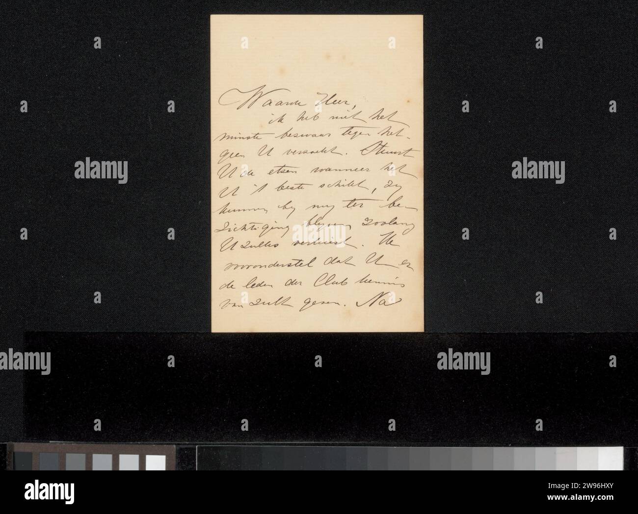 Letter to Philip Zilcken, Wally, 1866 - 1918 letter paper. ink writing ...