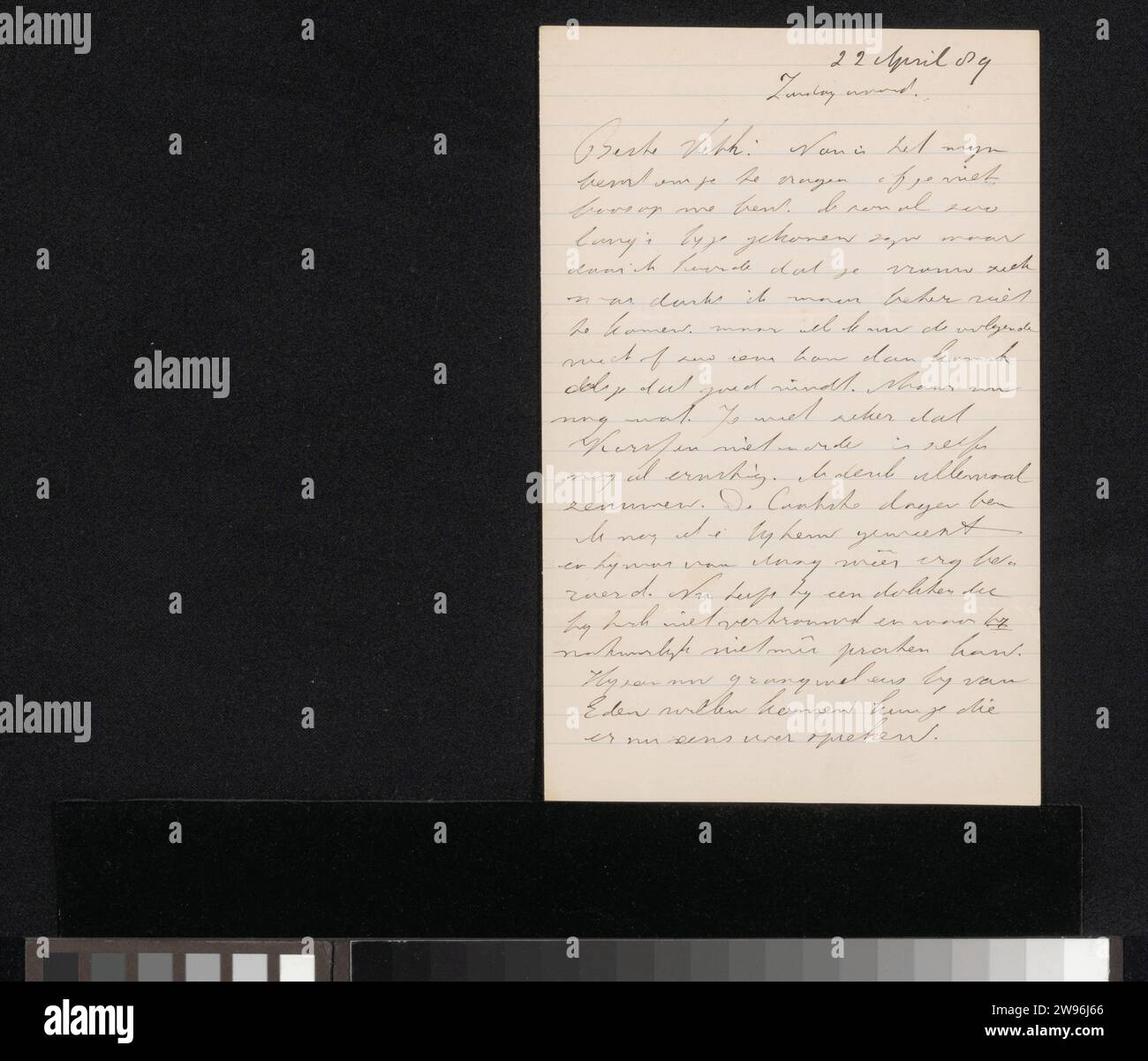 Letter to Jan Veth, Maurits van der Valk, 1874 - 1925 letter Letter ...