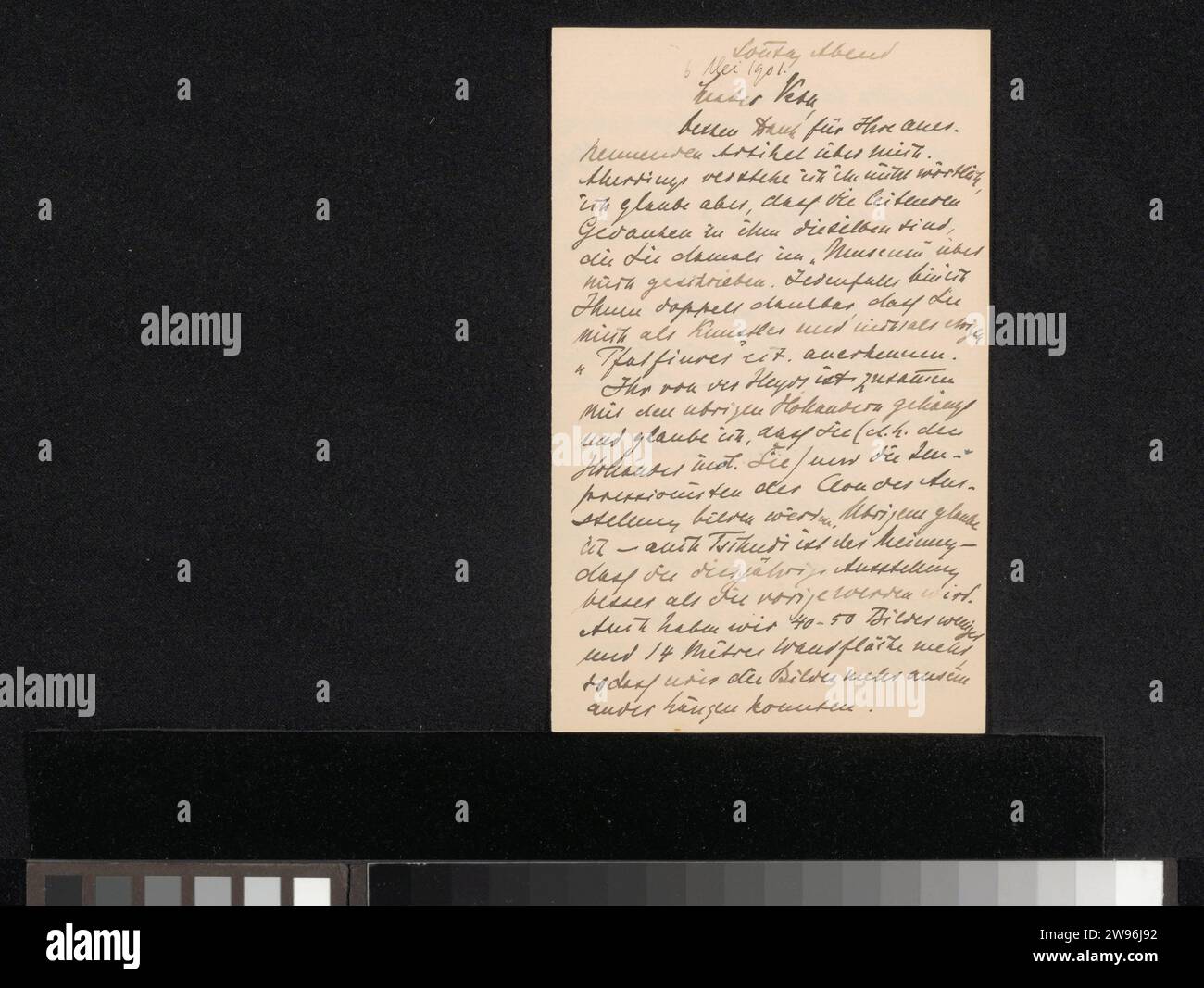 Letter to Jan Veth, Max Liebermann, 1901 letter A printed text is ...