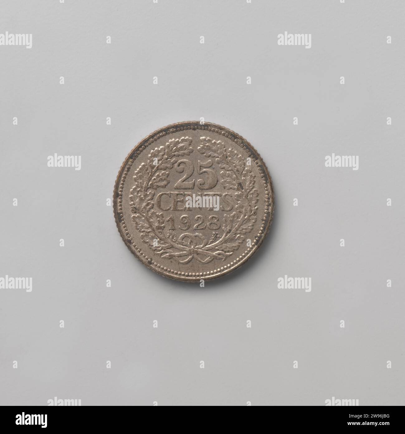 Dutch 25 cents, 1928, Wilhelmina (Queen of the Netherlands), 1928 coin ...