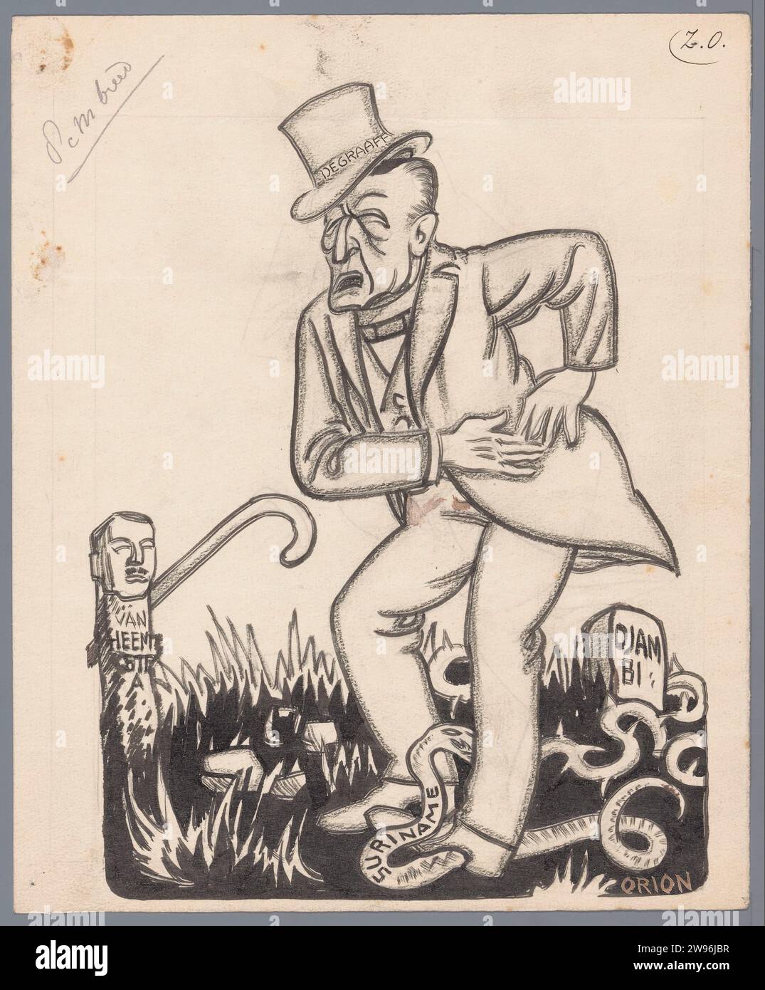 De Graaff, Minister of Colonies, Patricq Kroon, 1919 - 1925 drawing ...